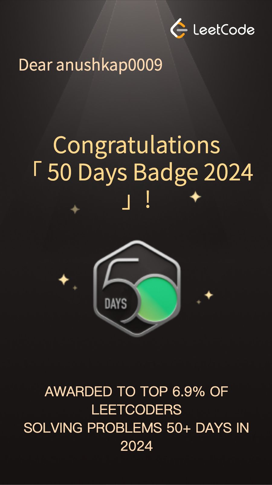 Anushka P. on LinkedIn: #50days #leetcode Anushka P. on LinkedIn: #50days #leetcode