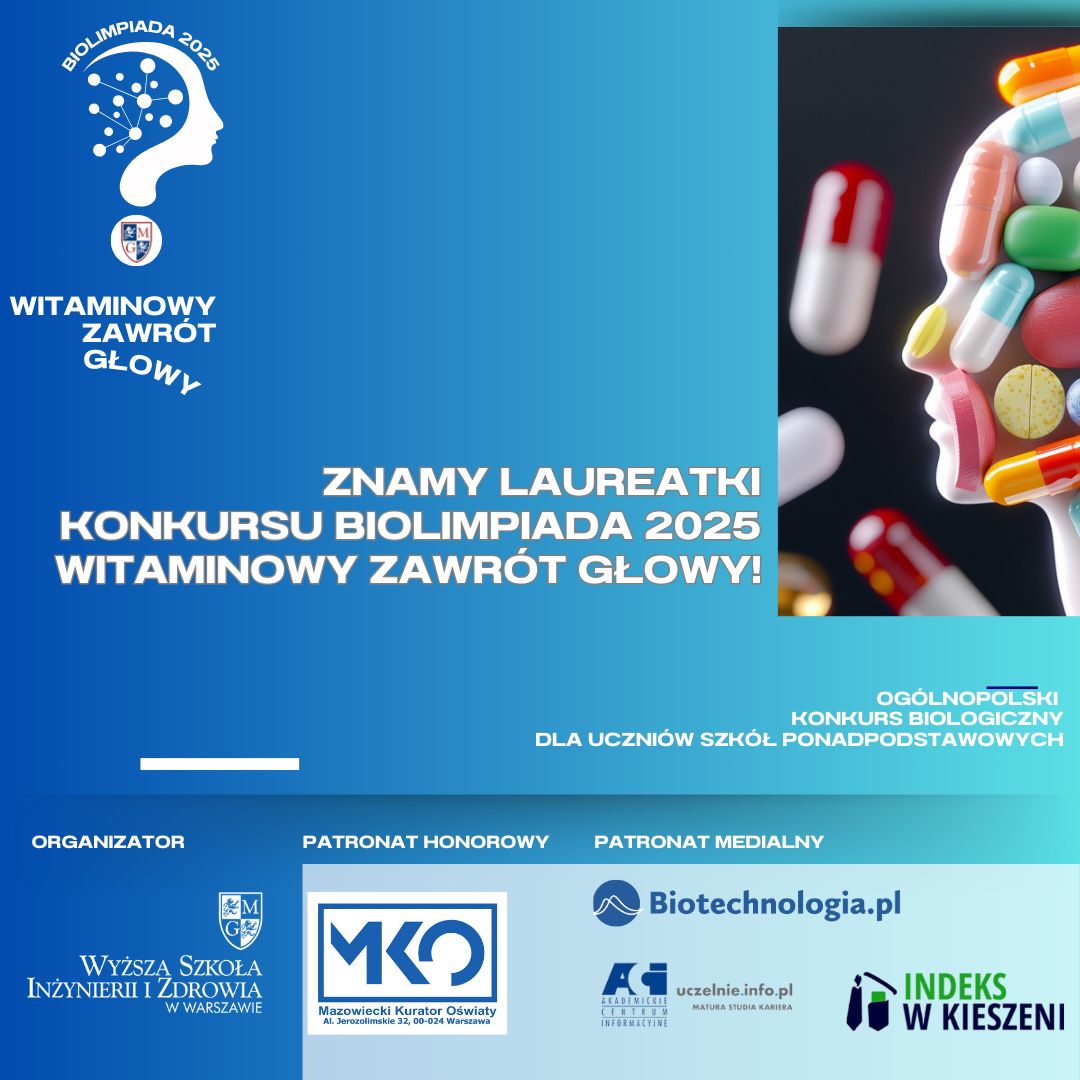 ZNAMY LAUREATKI KONKURSU BIOLIMPIADA 2025 ZNAMY LAUREATKI KONKURSU BIOLIMPIADA 2025