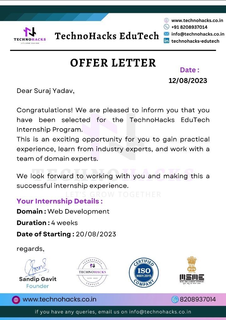 #technohacksedutech #webdeveloperintern #webdevelopment #internship ... #technohacksedutech #webdeveloperintern #webdevelopment #internship ...