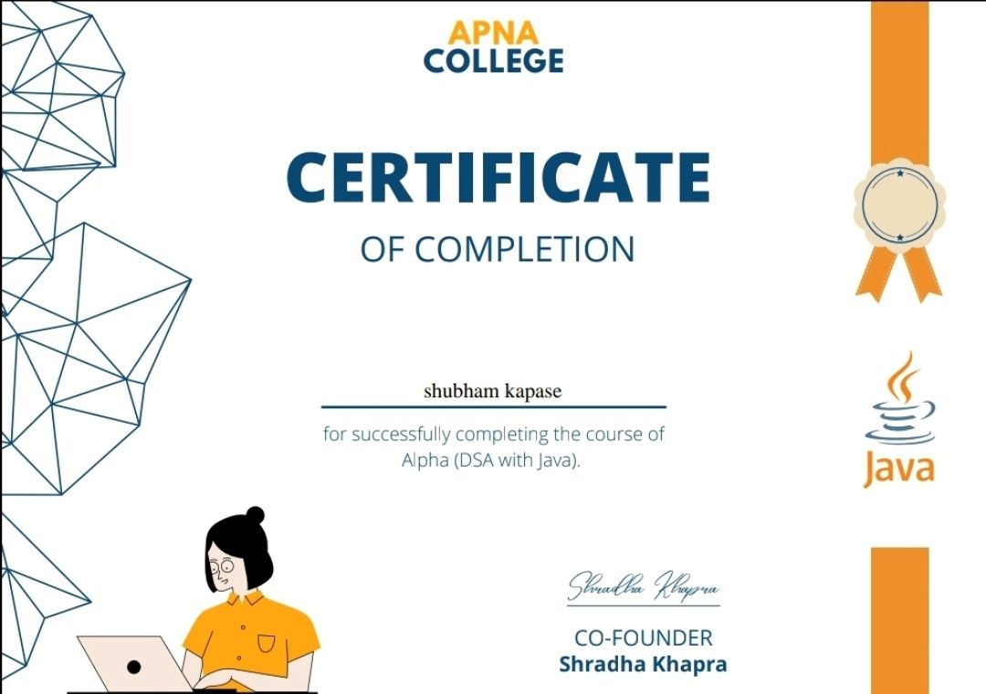 Shubham Kapase on LinkedIn: #apnacollege #datastructures #algorithms #java Shubham Kapase on LinkedIn: #apnacollege #datastructures #algorithms #java