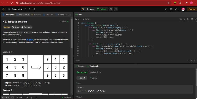 Namasivayam M on LinkedIn: #leetcode #coding #dsa #matrix Namasivayam M on LinkedIn: #leetcode #coding #dsa #matrix