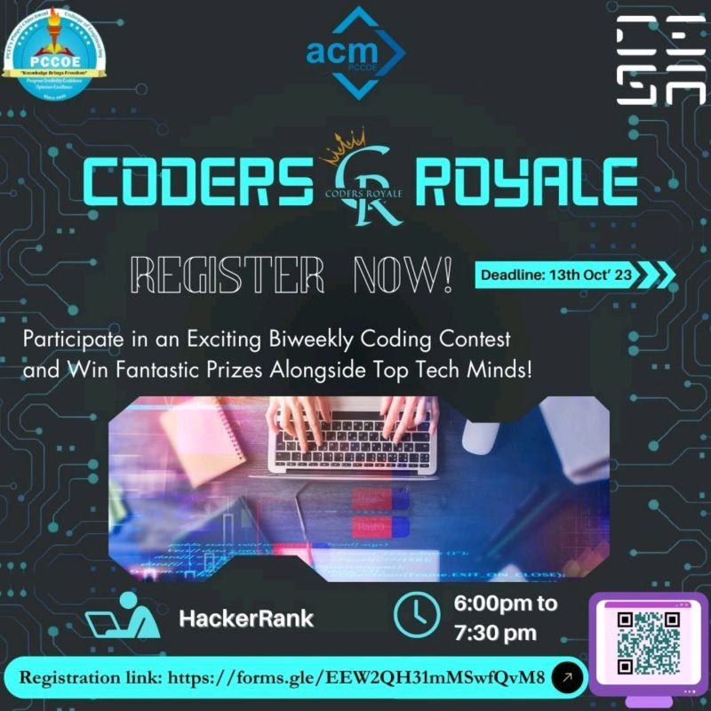 PCCOE ACM Student Chapter on LinkedIn: #codersroyale #codingcontest # ... PCCOE ACM Student Chapter on LinkedIn: #codersroyale #codingcontest # ...