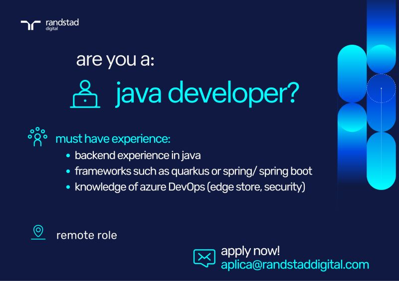 Randstad Digital Romania on LinkedIn: #javadeveloper #java #developer # ... Randstad Digital Romania on LinkedIn: #javadeveloper #java #developer # ...