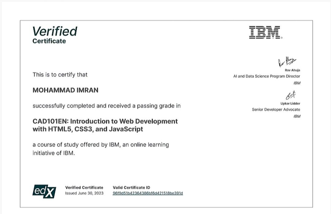Mohammad Imran on LinkedIn: #share #ibm #edx #html #webdevelopment # ... Mohammad Imran on LinkedIn: #share #ibm #edx #html #webdevelopment # ...