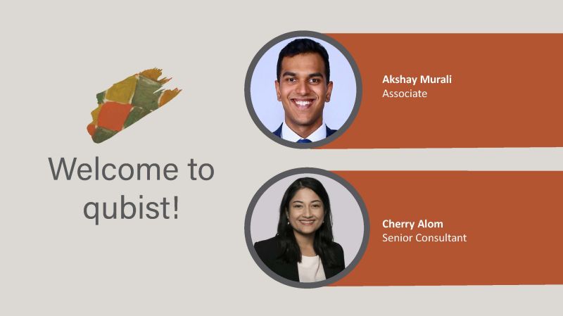 Qubist is excited to welcome Akshay Murali and Cherry Alom to our team ... Qubist is excited to welcome Akshay Murali and Cherry Alom to our team ...