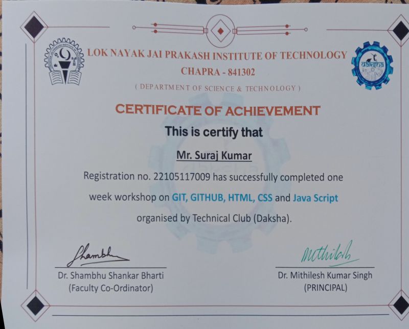 Suraj Kumar on LinkedIn: #connections #certificate #achievement # ... Suraj Kumar on LinkedIn: #connections #certificate #achievement # ...
