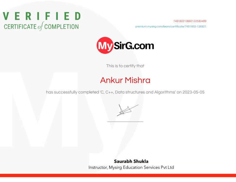 Ankur Mishra on LinkedIn: #cprogramming #cpp #dsa #learning # ... Ankur Mishra on LinkedIn: #cprogramming #cpp #dsa #learning # ...