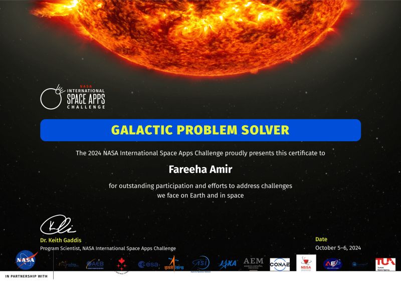 Fareeha Amir on LinkedIn: #nasa #spaceapps #hackathon #innovation # ... Fareeha Amir on LinkedIn: #nasa #spaceapps #hackathon #innovation # ...