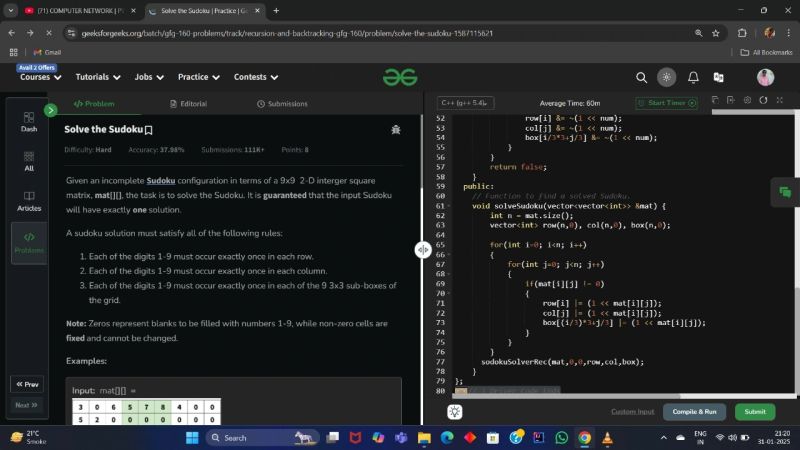 #gfg160 #codingchallenge #dsa #backtracking #sudokusolver # ... #gfg160 #codingchallenge #dsa #backtracking #sudokusolver # ...