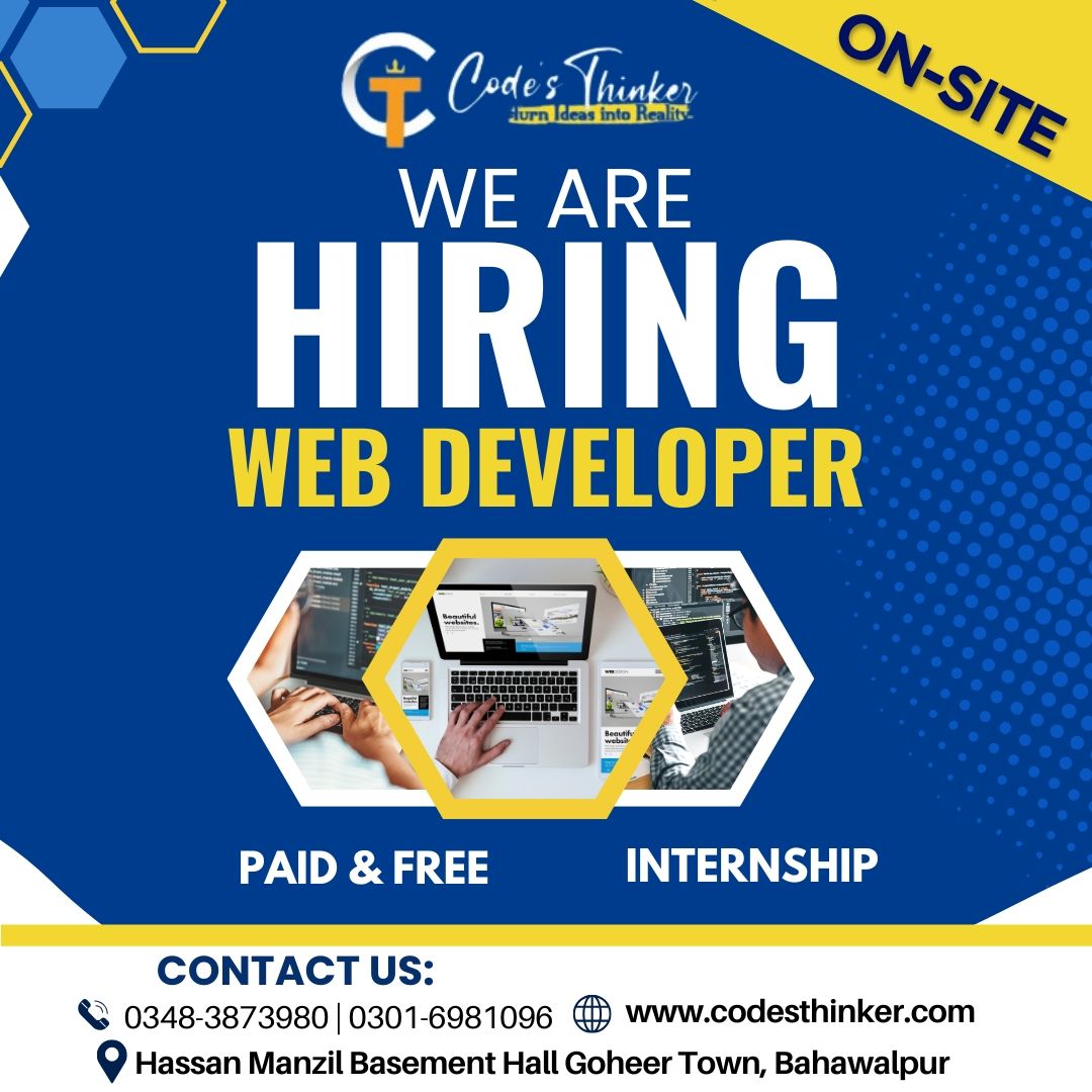 Codes Thinker on LinkedIn: #webdevelopment #hireus #codesbwp # ... Codes Thinker on LinkedIn: #webdevelopment #hireus #codesbwp # ...
