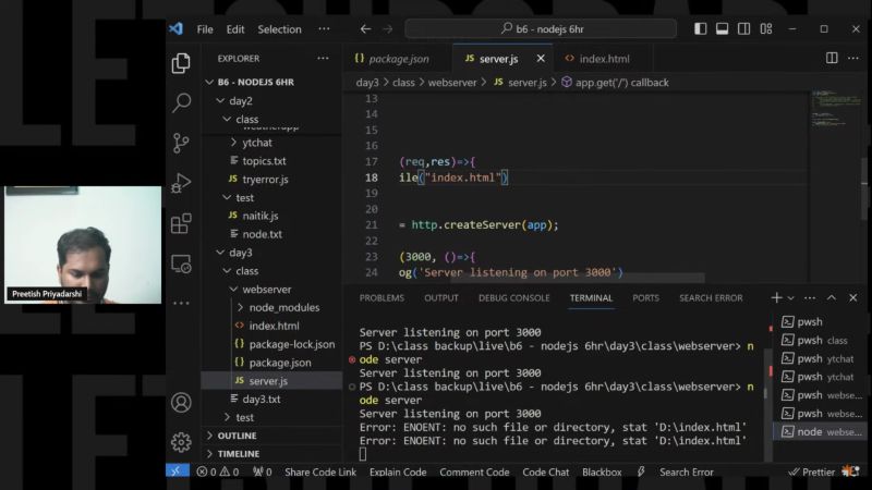 Sumit Ghugare on LinkedIn: #nodejs #workshop #codingjourney Sumit Ghugare on LinkedIn: #nodejs #workshop #codingjourney