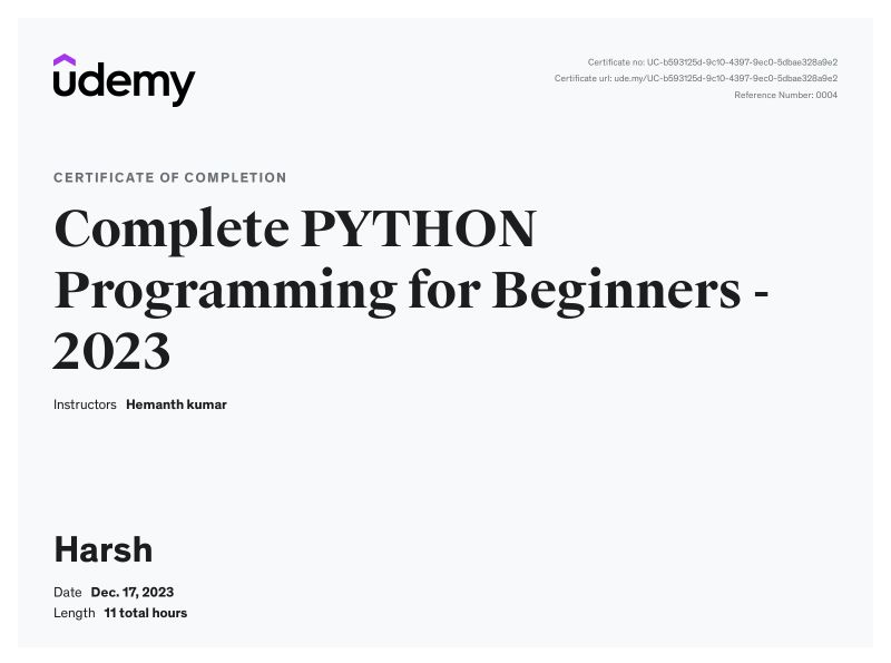 Completed Object-Oriented Programming course | HARSH CHOUDHARY posted ... Completed Object-Oriented Programming course | HARSH CHOUDHARY posted ...