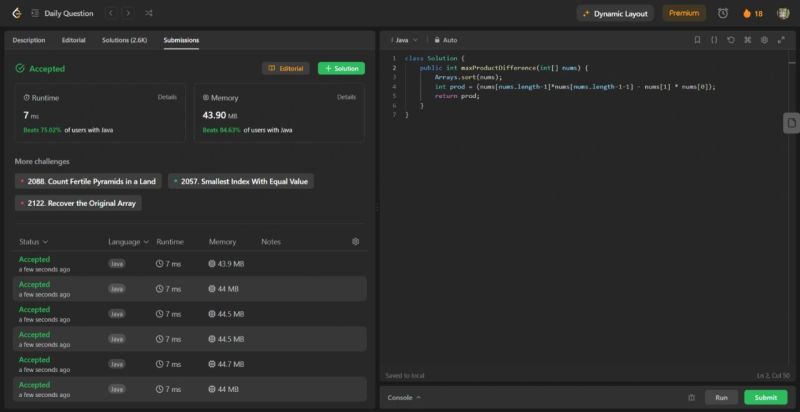 Day 29 of #100daysofcode challenge: Find the Maximum Product Difference ... Day 29 of #100daysofcode challenge: Find the Maximum Product Difference ...