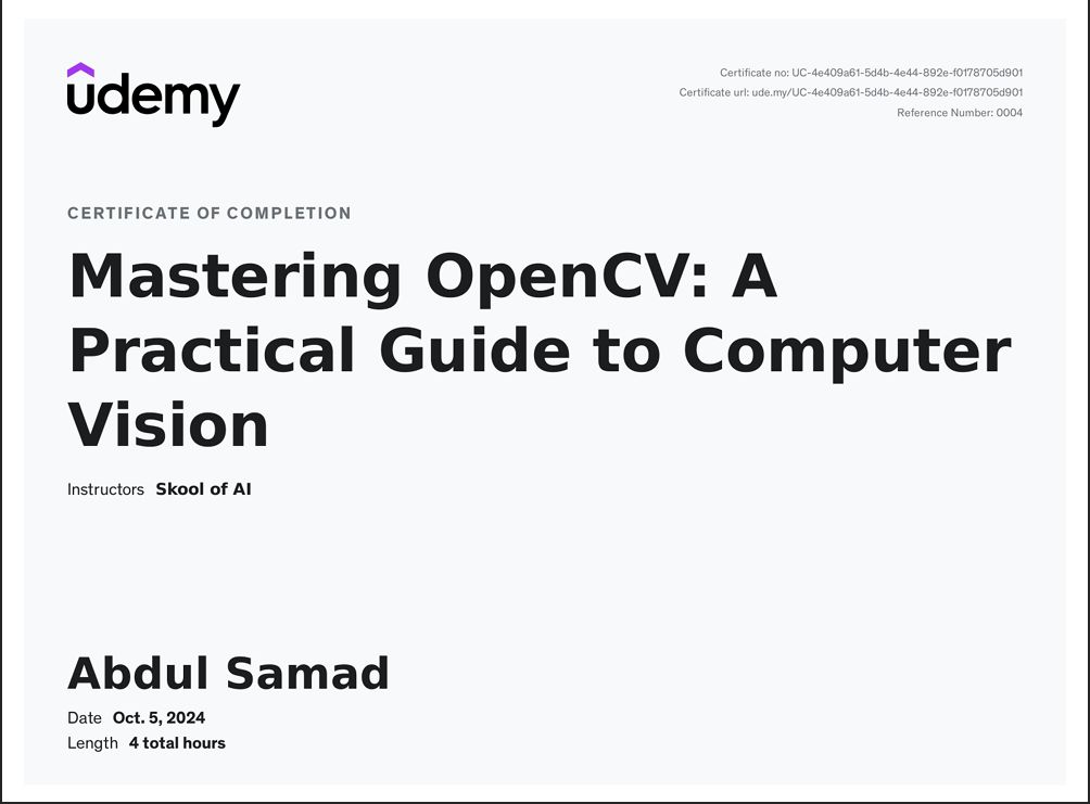 Abdul Samad on LinkedIn: #computervision #opencv #ai #machinelearning # ... Abdul Samad on LinkedIn: #computervision #opencv #ai #machinelearning # ...