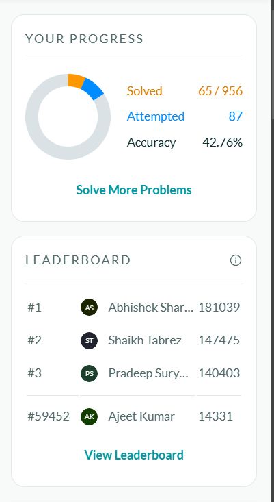 Ajeet Kumar on LinkedIn: #codingjourney #interviewbit #dsa # ... Ajeet Kumar on LinkedIn: #codingjourney #interviewbit #dsa # ...