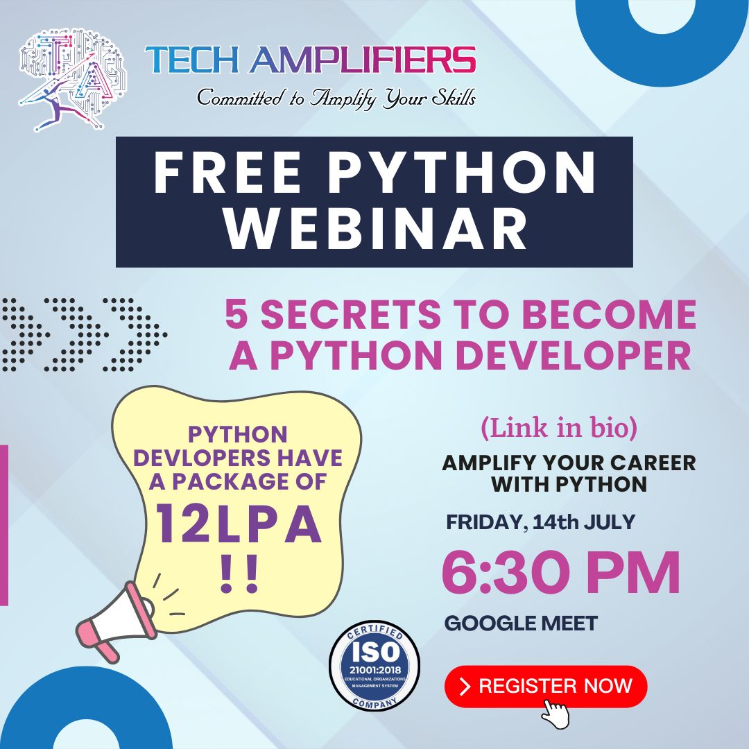 Tech Amplifiers on LinkedIn: #techamplifiers #pythonworkshop # ... Tech Amplifiers on LinkedIn: #techamplifiers #pythonworkshop # ...
