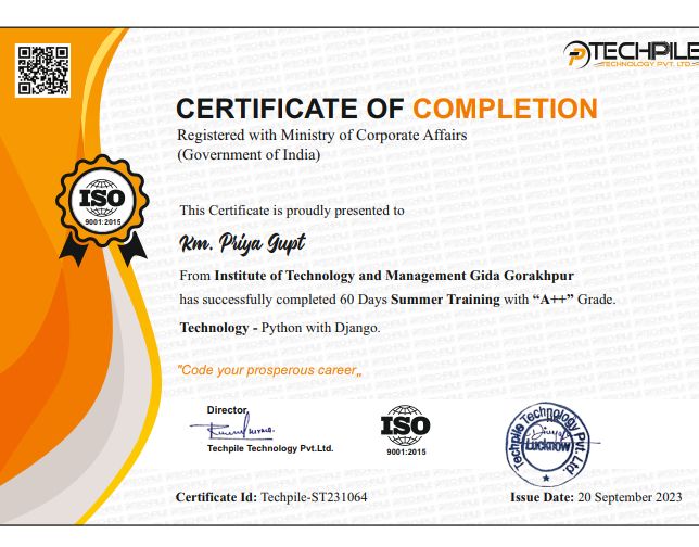 Priya Gupt on LinkedIn: #techpiletechnologypvtltd Priya Gupt on LinkedIn: #techpiletechnologypvtltd