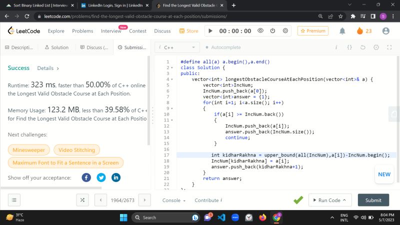Sidharth dhiman on LinkedIn: Done with today's leetcode question. today ... Sidharth dhiman on LinkedIn: Done with today's leetcode question. today ...