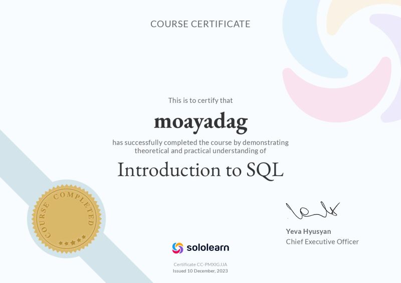 Moayad Abu Ghazaleh on LinkedIn: sql by sololearn Moayad Abu Ghazaleh on LinkedIn: sql by sololearn