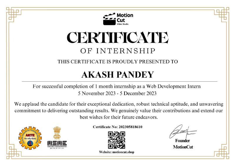 Akash Pandey on LinkedIn: #webdev #intern #grateful #opentoconnect Akash Pandey on LinkedIn: #webdev #intern #grateful #opentoconnect