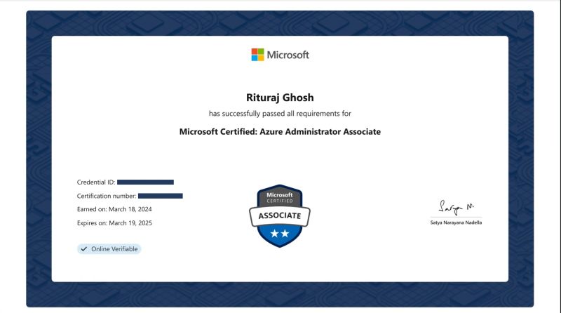#azurecertification #az104 | Rituraj Ghosh #azurecertification #az104 | Rituraj Ghosh