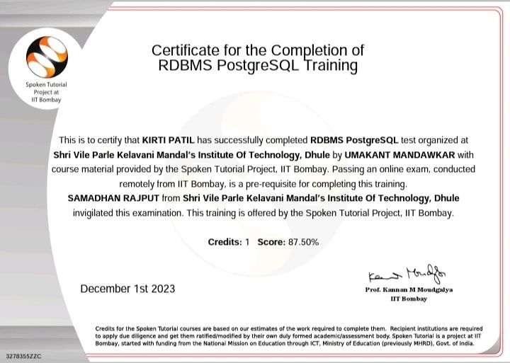 Kirti Patil on LinkedIn: #python #learningjourney #iitbombay #rdbms # ... Kirti Patil on LinkedIn: #python #learningjourney #iitbombay #rdbms # ...