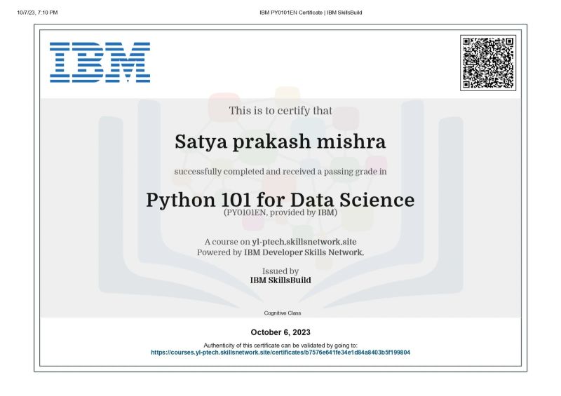 Satya Prakash Mishra on LinkedIn: I got Certified for Satya Prakash Mishra on LinkedIn: I got Certified for