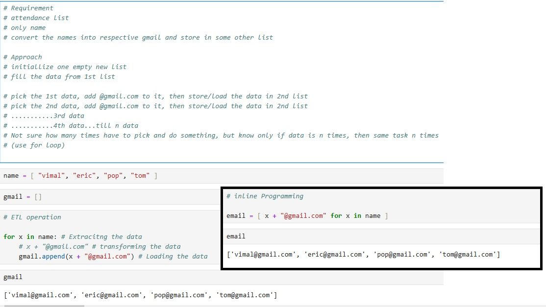 Sayantan Samanta on LinkedIn: #python #inlineprogramming #etl #usecase Sayantan Samanta on LinkedIn: #python #inlineprogramming #etl #usecase