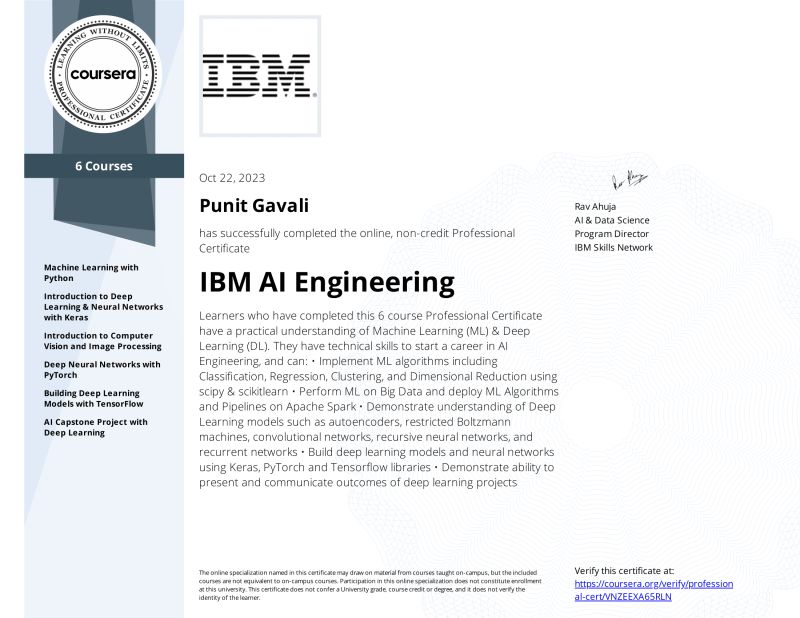 Punit Gavali on LinkedIn: #ibm #ibmcertification #machinelearning # ... Punit Gavali on LinkedIn: #ibm #ibmcertification #machinelearning # ...