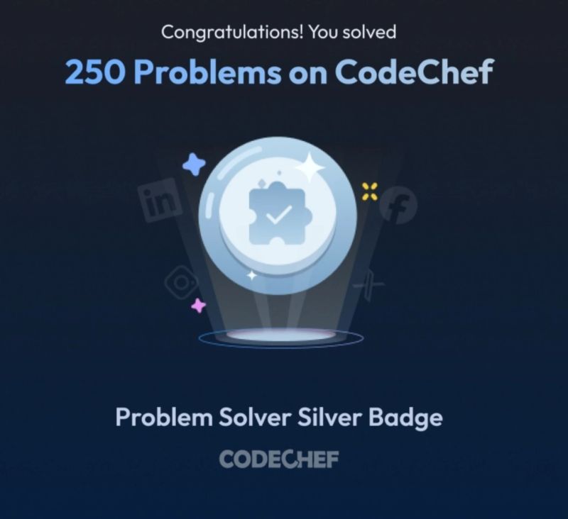 RASIKA H on LinkedIn: #codechef #problemsolving #java #cpp # ... RASIKA H on LinkedIn: #codechef #problemsolving #java #cpp # ...