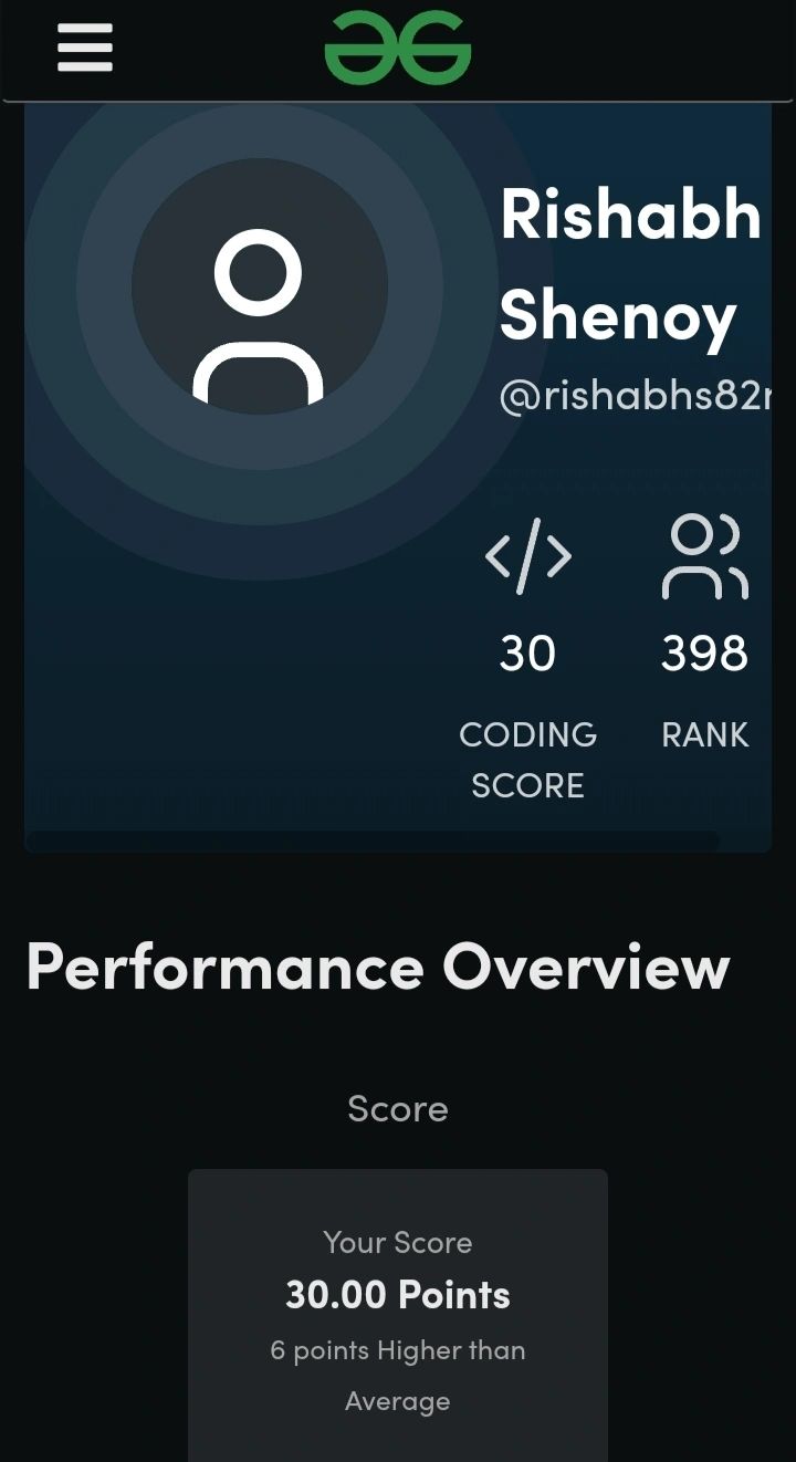 Rishabh Shenoy on LinkedIn: #gfg #leetcode #codeforces #codechef #spit Rishabh Shenoy on LinkedIn: #gfg #leetcode #codeforces #codechef #spit
