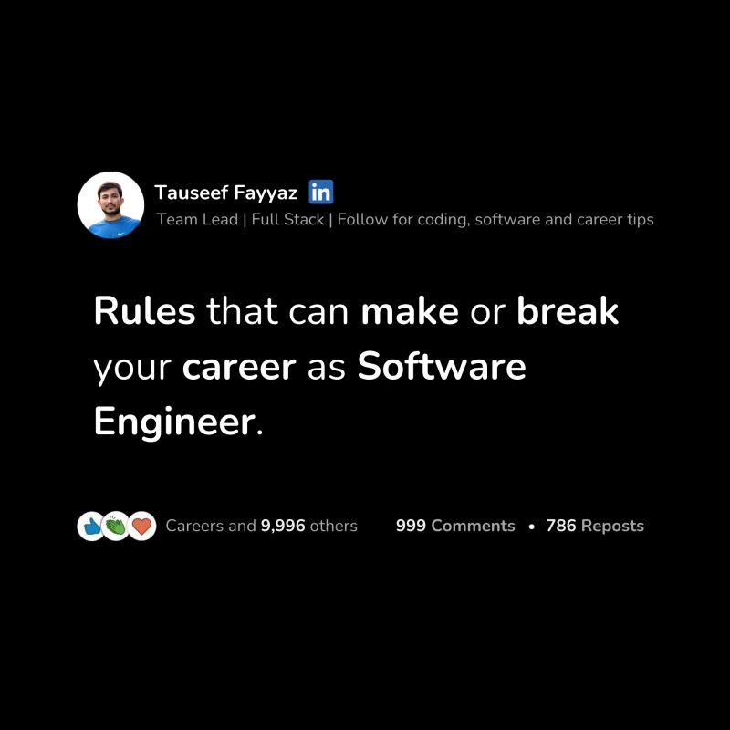 Tauseef Fayyaz on LinkedIn: #softwareengineering #coding #development # ... Tauseef Fayyaz on LinkedIn: #softwareengineering #coding #development # ...