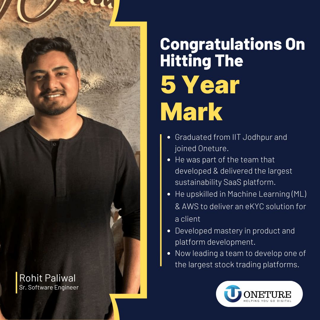 Mahesh Pathak on LinkedIn: #oneture #workanniversary Mahesh Pathak on LinkedIn: #oneture #workanniversary