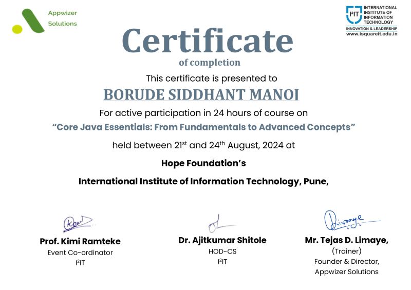 Siddhant Borude on LinkedIn: #javaprogramming #java #corejava Siddhant Borude on LinkedIn: #javaprogramming #java #corejava