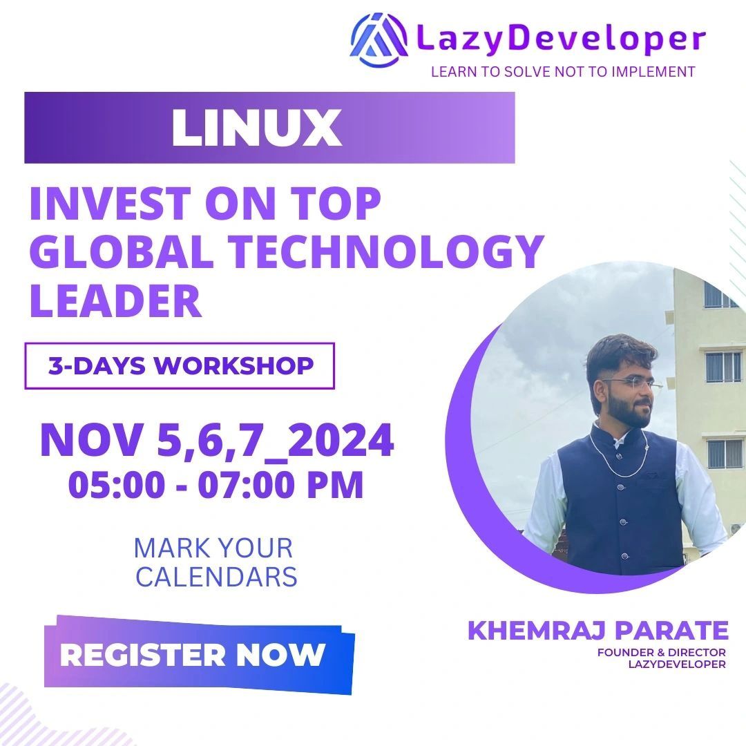 Lazy Developer on LinkedIn: 🌟 Unleash Your Inner Techie: Join Our 3-Day ... Lazy Developer on LinkedIn: 🌟 Unleash Your Inner Techie: Join Our 3-Day ...