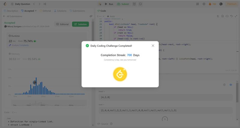 Nikunj Sonigara on LinkedIn: #700days #leetcode #coding #streak #dsa Nikunj Sonigara on LinkedIn: #700days #leetcode #coding #streak #dsa