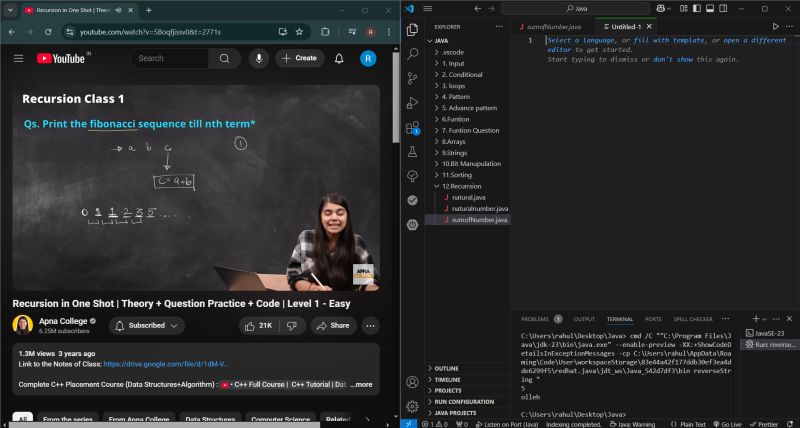 Rahul Gupta on LinkedIn: #recursion #dsa #codingjourney #apnacollege Rahul Gupta on LinkedIn: #recursion #dsa #codingjourney #apnacollege