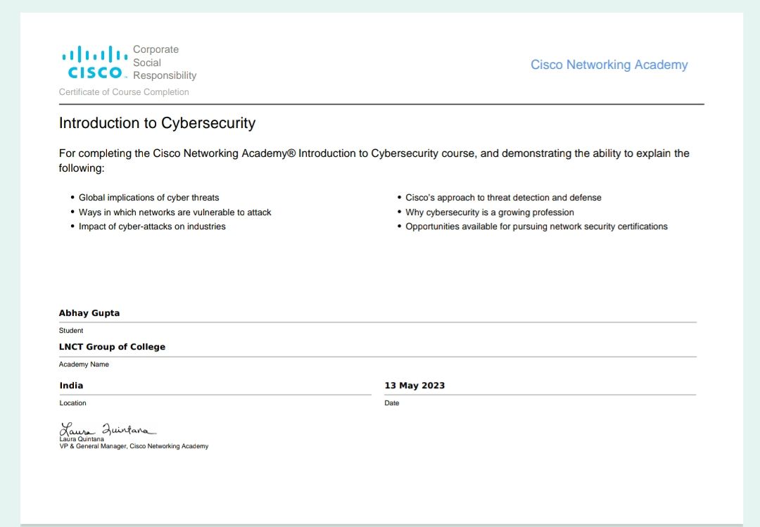 Abhay Gupta on LinkedIn: #cybersecurity #connections #cisco #share # ... Abhay Gupta on LinkedIn: #cybersecurity #connections #cisco #share # ...
