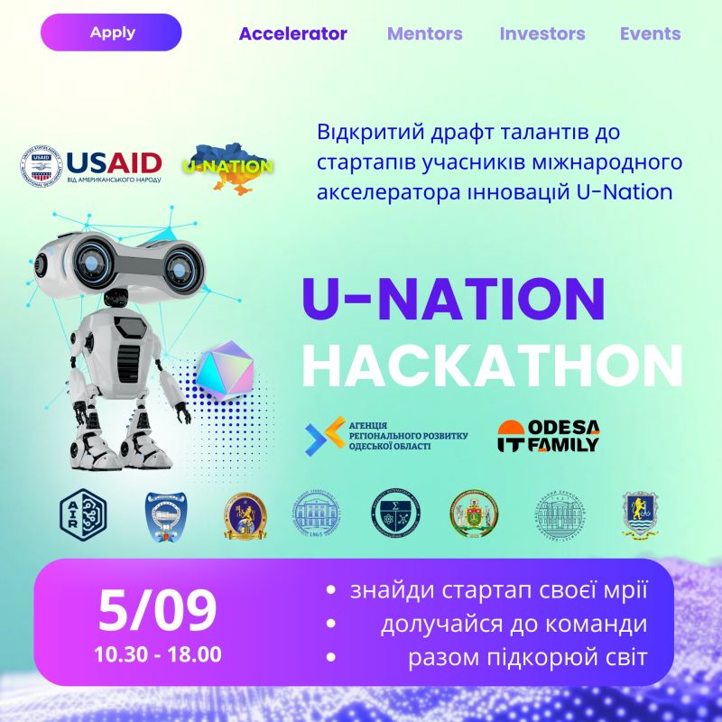 Odesa IT Family on LinkedIn: 🌐We invite you to U-Nation Draft Hackathon ... Odesa IT Family on LinkedIn: 🌐We invite you to U-Nation Draft Hackathon ...