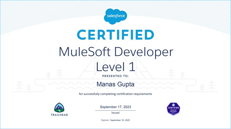 Manas Gupta on LinkedIn: #mulesoft #certifieddeveloper # ... Manas Gupta on LinkedIn: #mulesoft #certifieddeveloper # ...