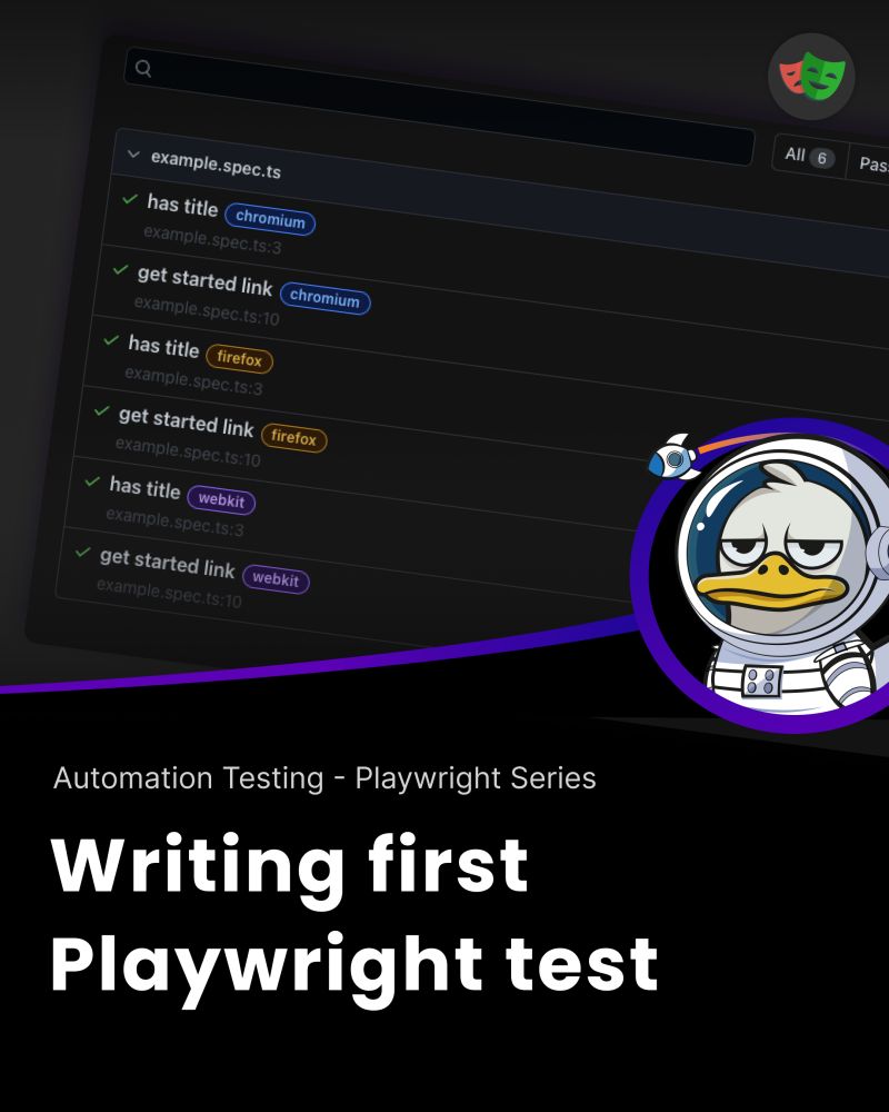 QA Ducker on LinkedIn: #playwright #automationtesting #testautomation # ... QA Ducker on LinkedIn: #playwright #automationtesting #testautomation # ...