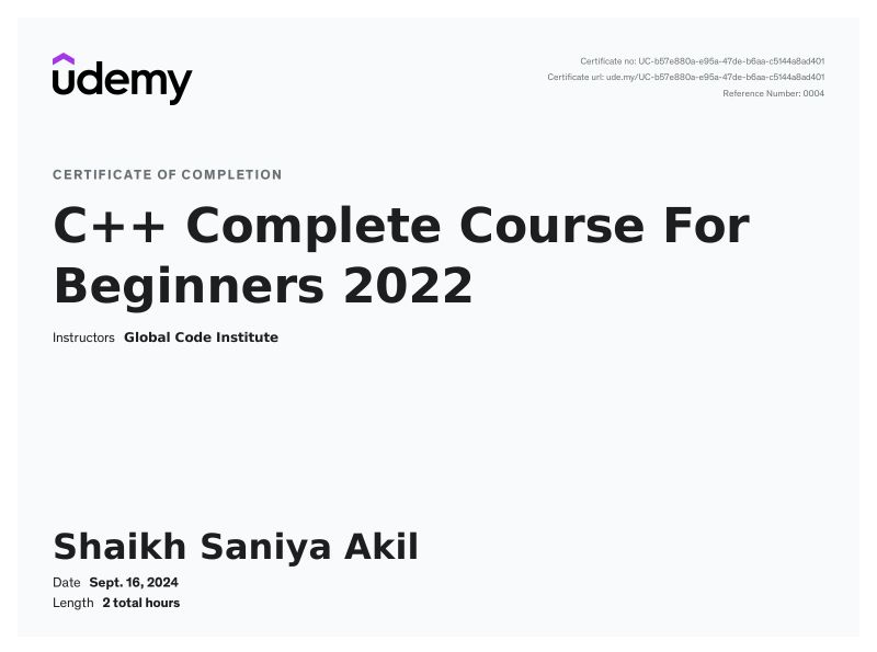 Saniya Shaikh on LinkedIn: #udemy #c #udemy #programming Saniya Shaikh on LinkedIn: #udemy #c #udemy #programming