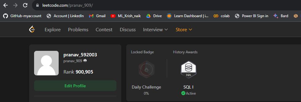 Pranav Jindal on LinkedIn: Got my first LeetCode SQL Badge 🥳 Pranav Jindal on LinkedIn: Got my first LeetCode SQL Badge 🥳