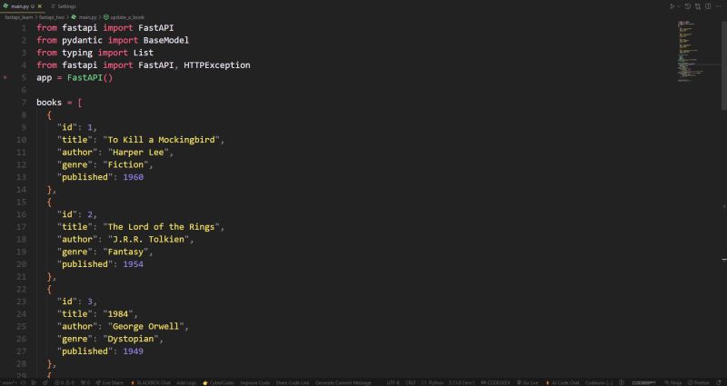 Aalain Shaikh on LinkedIn: #fastapi #python #crud #apis #webdevelopment ... Aalain Shaikh on LinkedIn: #fastapi #python #crud #apis #webdevelopment ...