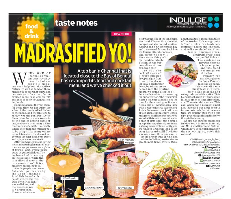 Sangeetha P on LinkedIn: First food review for Indulge Express, The New ... Sangeetha P on LinkedIn: First food review for Indulge Express, The New ...