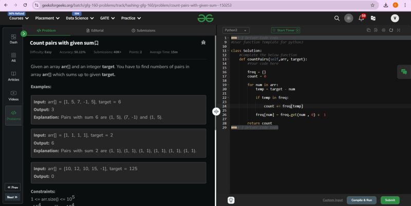 #gfg160 #dsa #codingchallenge #geeksforgeeks #gfg160 #geekstreak2024 ... #gfg160 #dsa #codingchallenge #geeksforgeeks #gfg160 #geekstreak2024 ...