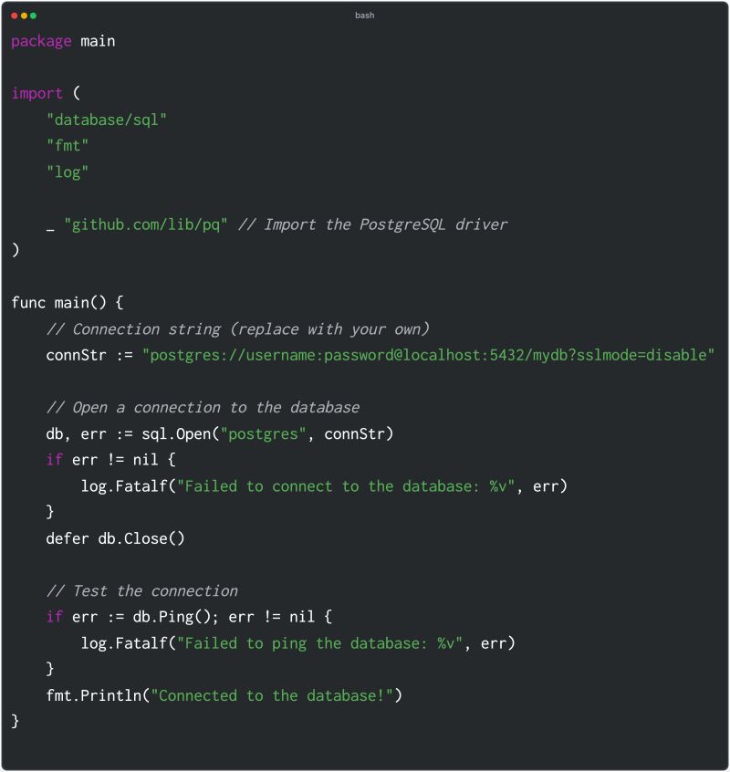 Emmanuel Soetan on LinkedIn: Connecting to SQL databases in Golang ... Emmanuel Soetan on LinkedIn: Connecting to SQL databases in Golang ...