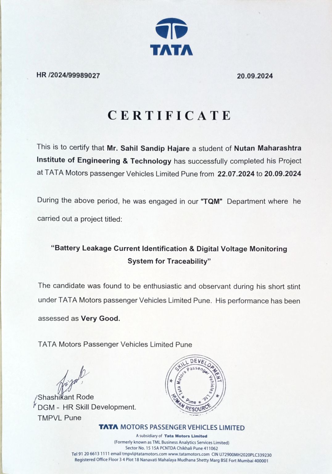 SAHIL HAJARE on LinkedIn: Hello Connections, Excited to share that I’ve ... SAHIL HAJARE on LinkedIn: Hello Connections, Excited to share that I’ve ...