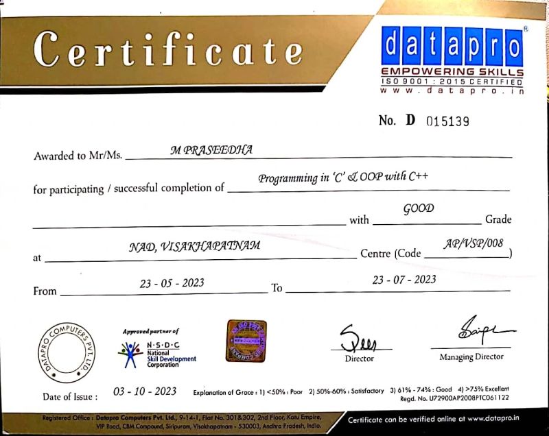 Praseedha Mojjada on LinkedIn: #programming #cprogramming #oop #c # ... Praseedha Mojjada on LinkedIn: #programming #cprogramming #oop #c # ...