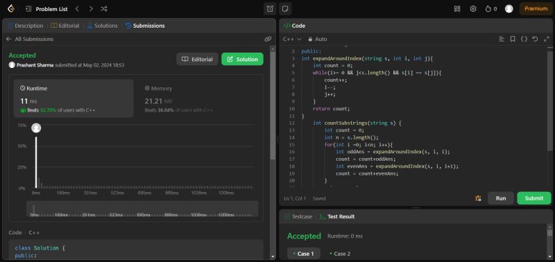 🚀Day #9 of 100 Day code challenge! Question solved:-Palindromic ... 🚀Day #9 of 100 Day code challenge! Question solved:-Palindromic ...